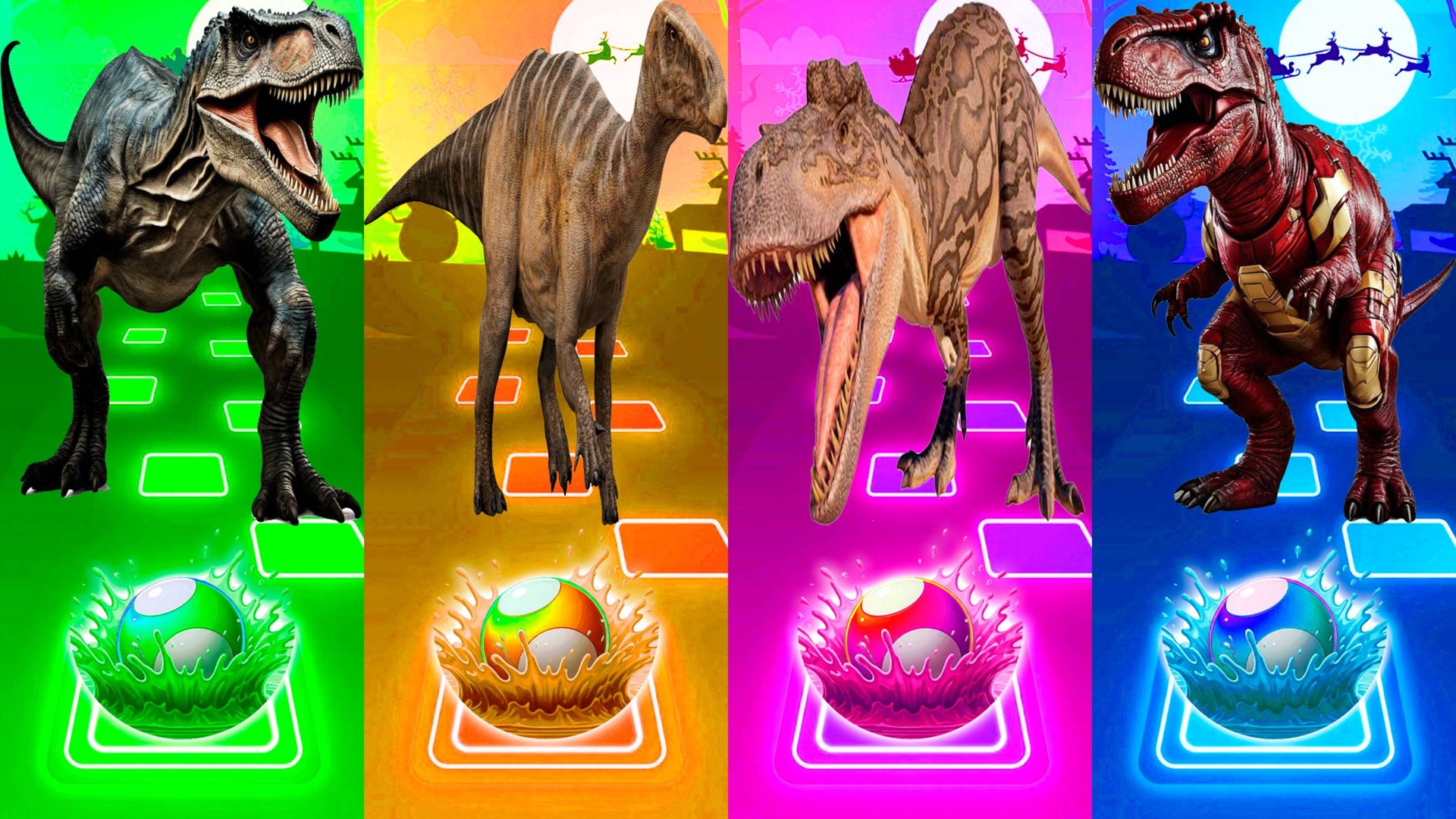 Динозавры 162 уровень - Мультики про Динозавров | МУЛЬТФИЛЬМЫ ДИНОЗАВРЫ в Tiles Hop