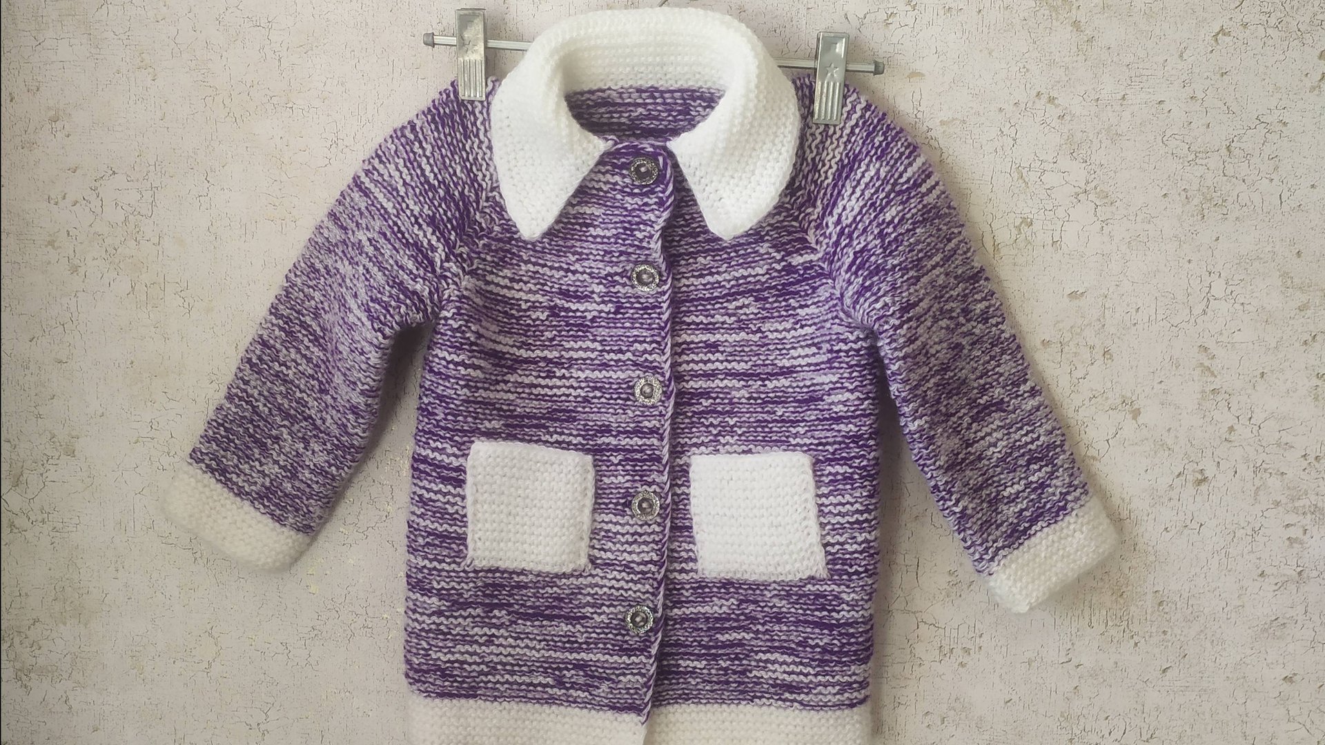 КАРДИГАН СПИЦАМИ НА 2-3 ГОДА.