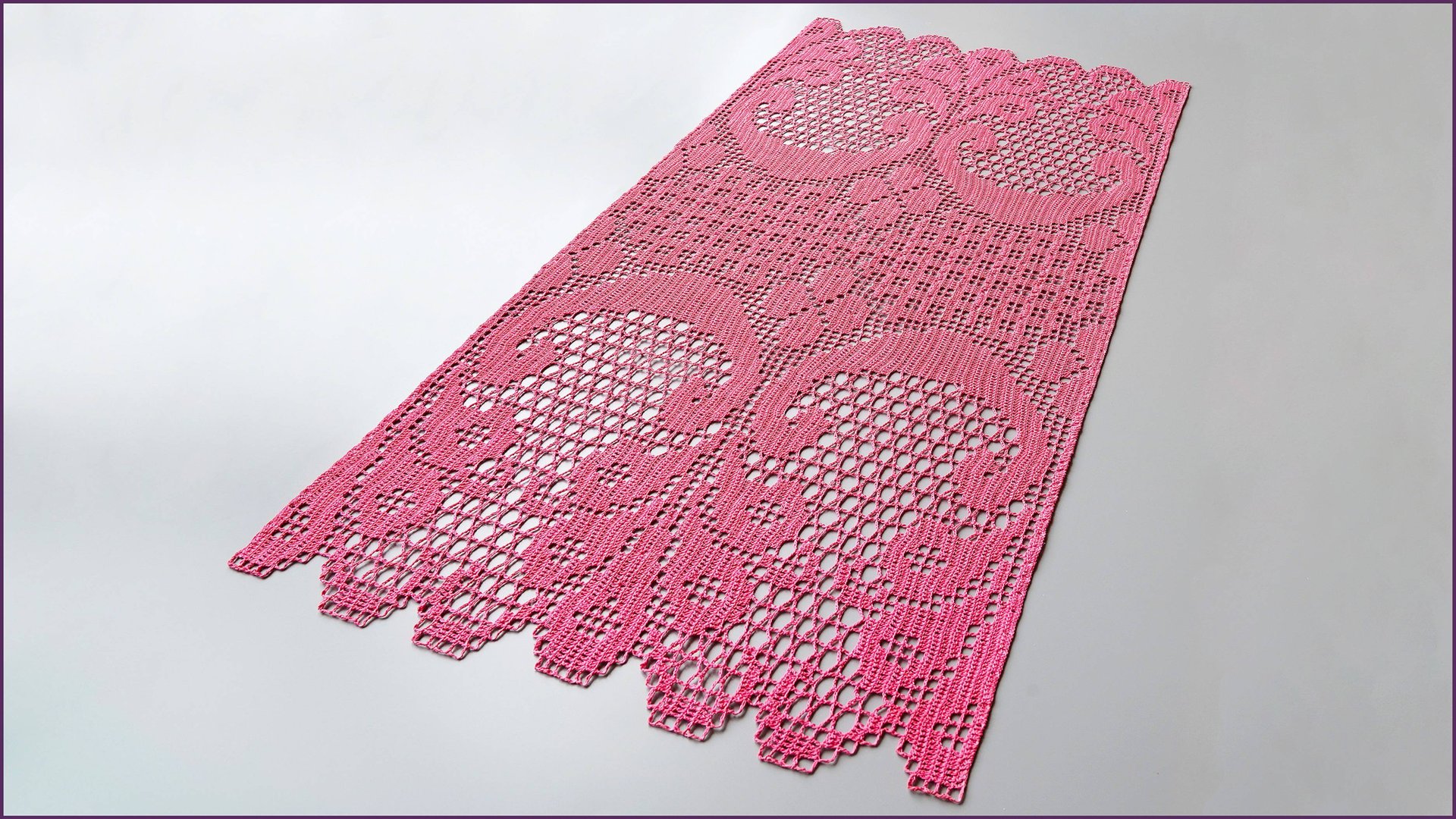 Филейная салфетка крючком. Часть 6.