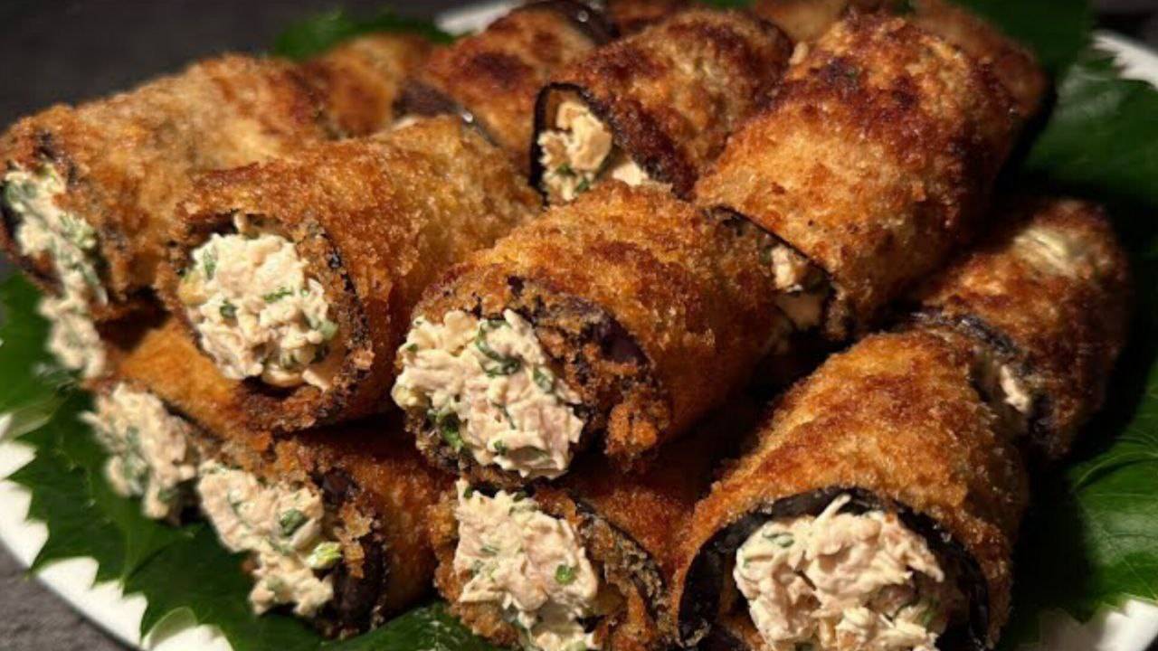 Невероятно вкусные рулеты баклажан и мясо