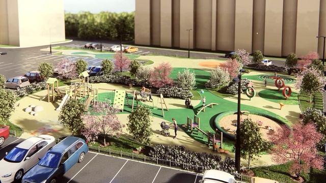 Двор мечты: детские площадки и ландшафт 7-й очереди ЖК «Лесной квартал». г.Кострома