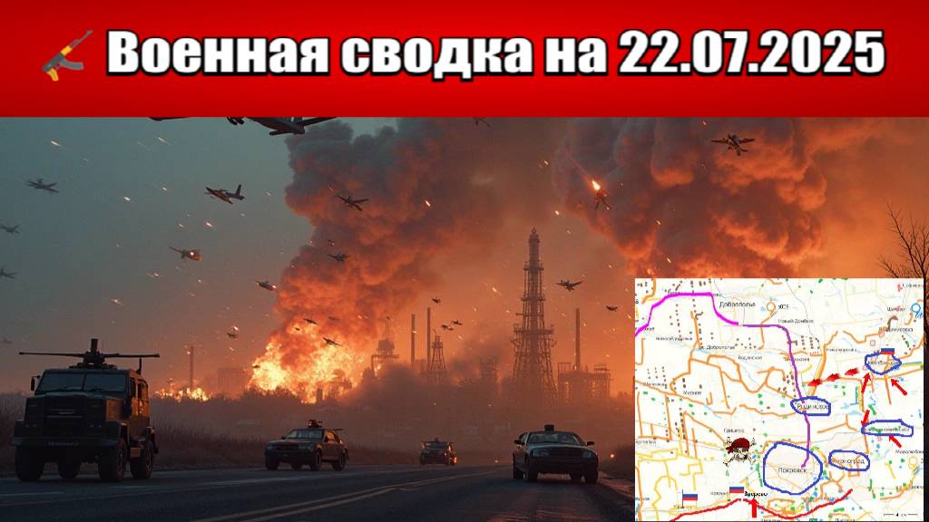 «Идут изматывающие бои: ВС РФ охватывают Мирноград с северо-востока!»: Военная сводка на 22.07.2025