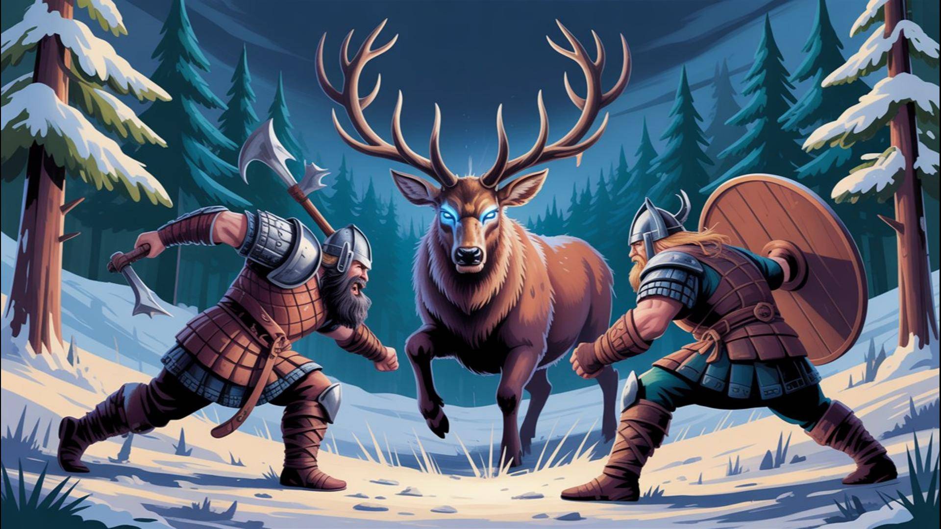 Выживание в скандинавии\убили мифического оленя\запрягли тролля\Valheim paty 1