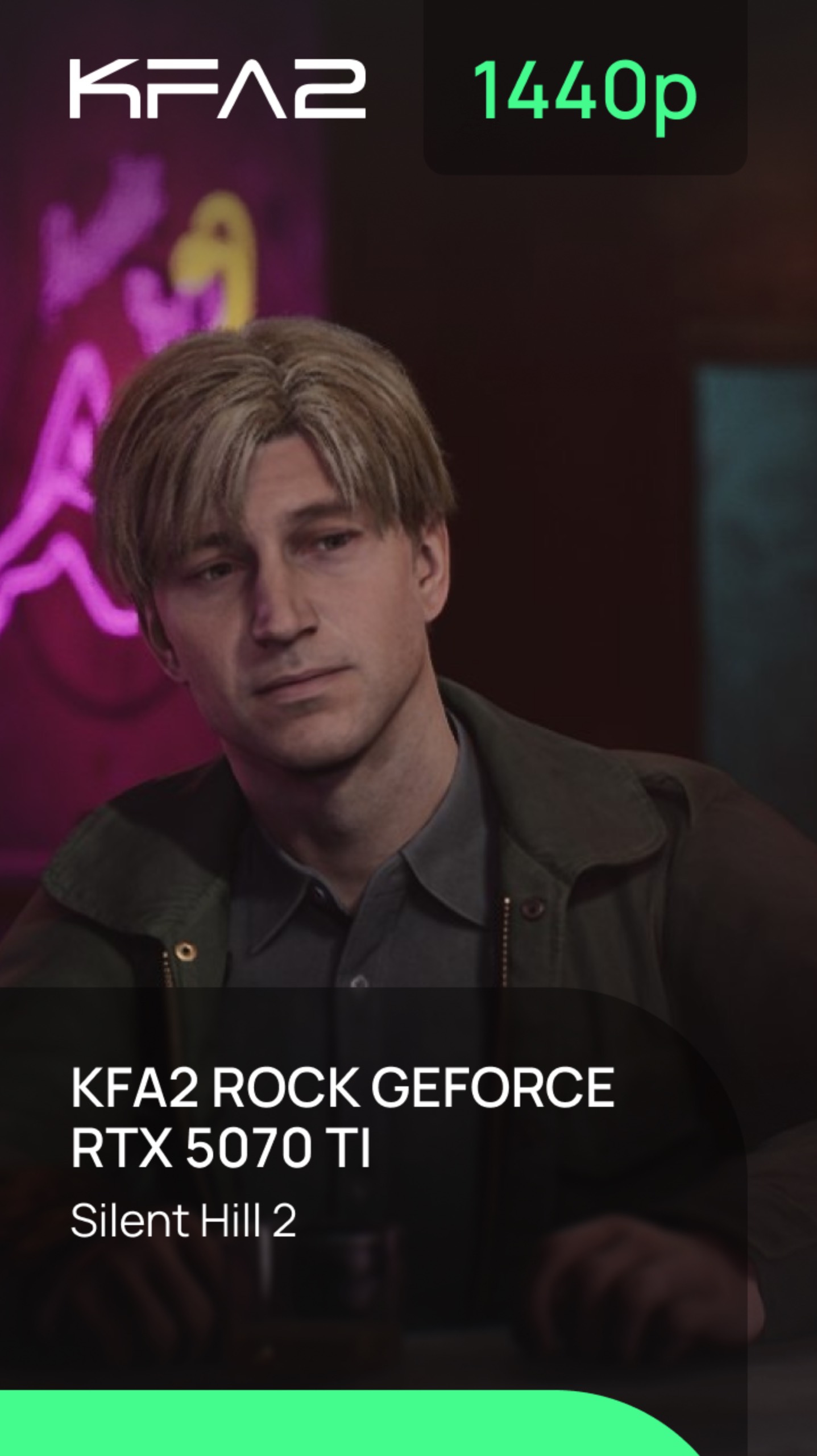Тест видеокарты KFA2 ROCK GeForce RTX 5070 Ti Black | Silent Hill 2 | 1440p