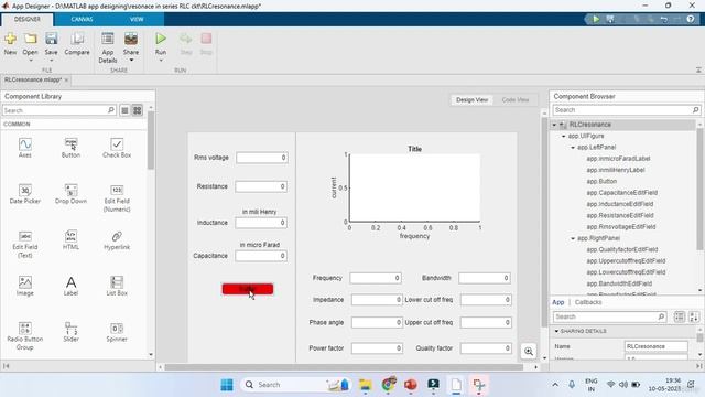 10 - App development for series RLC resonance concepts