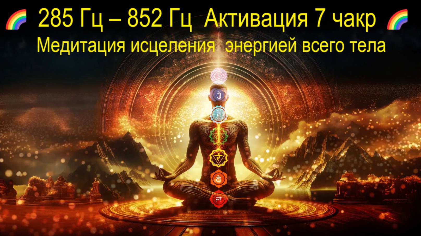 🌈 285 Гц – 852 Гц  Активация 7 чакр | Медитация исцеления энергией всего тела 🌈