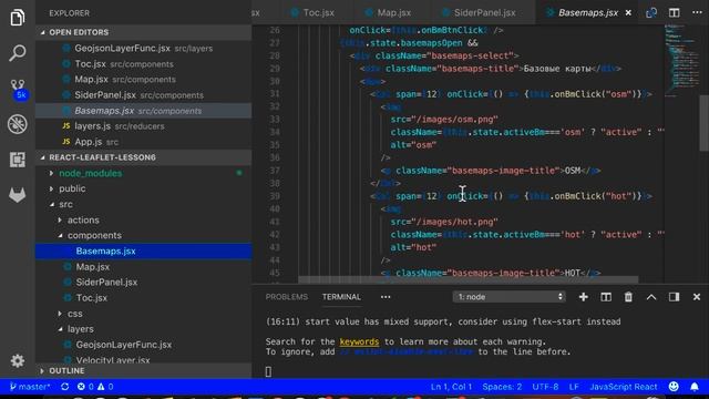 06. React + Leaflet. Redux