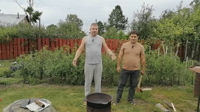 В гостях у Севака приготовили Ташкентский плов в казане на костре