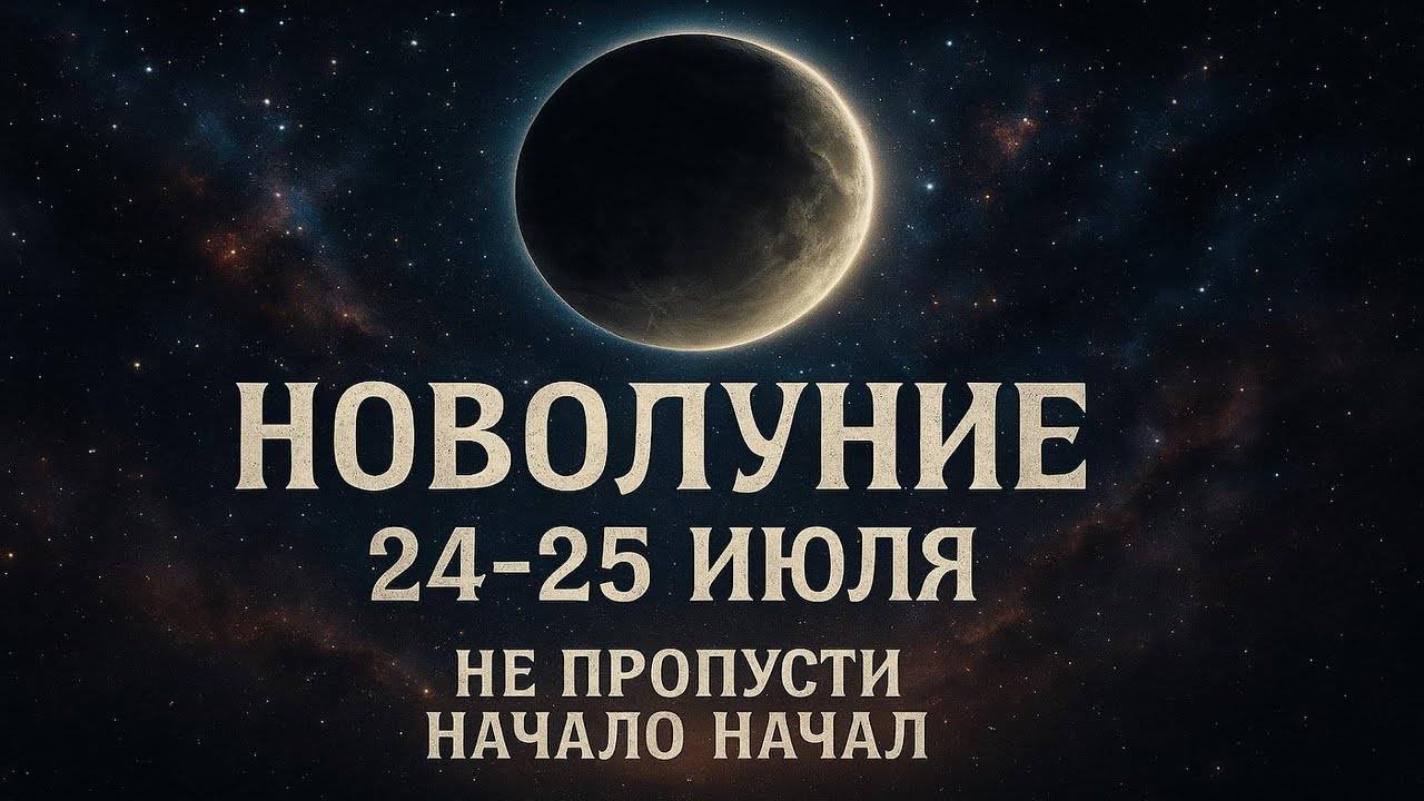 🌑 Новолуние 24–25 июля: сильная перезагрузка для всех знаков!