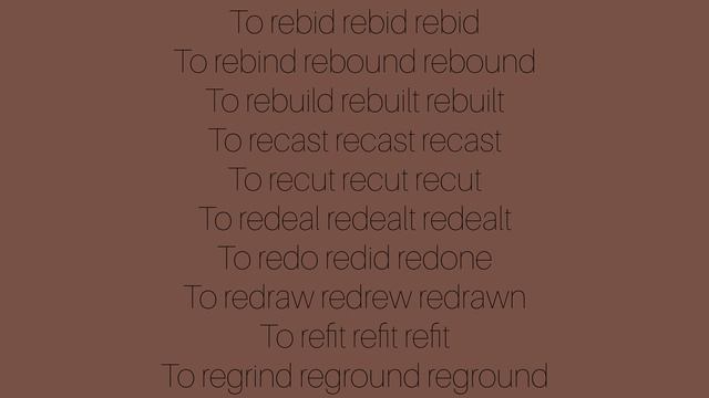 Неправильные Глаголы Часть 22 Irregular Verbs Part 22