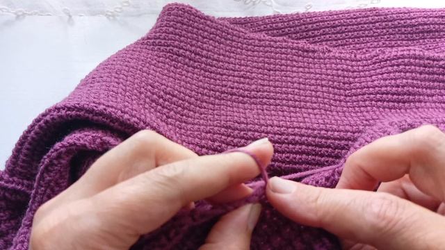 Набор петель на планку для кардигана.