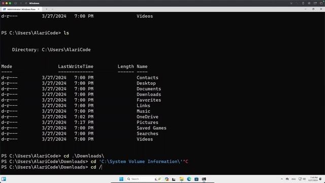 2.3 Базовые команды Windows