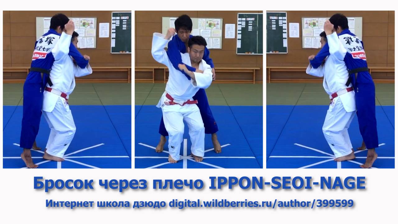 Дзюдо. Бросок через плечо. Ippon-seoi-nage. Обучение.2