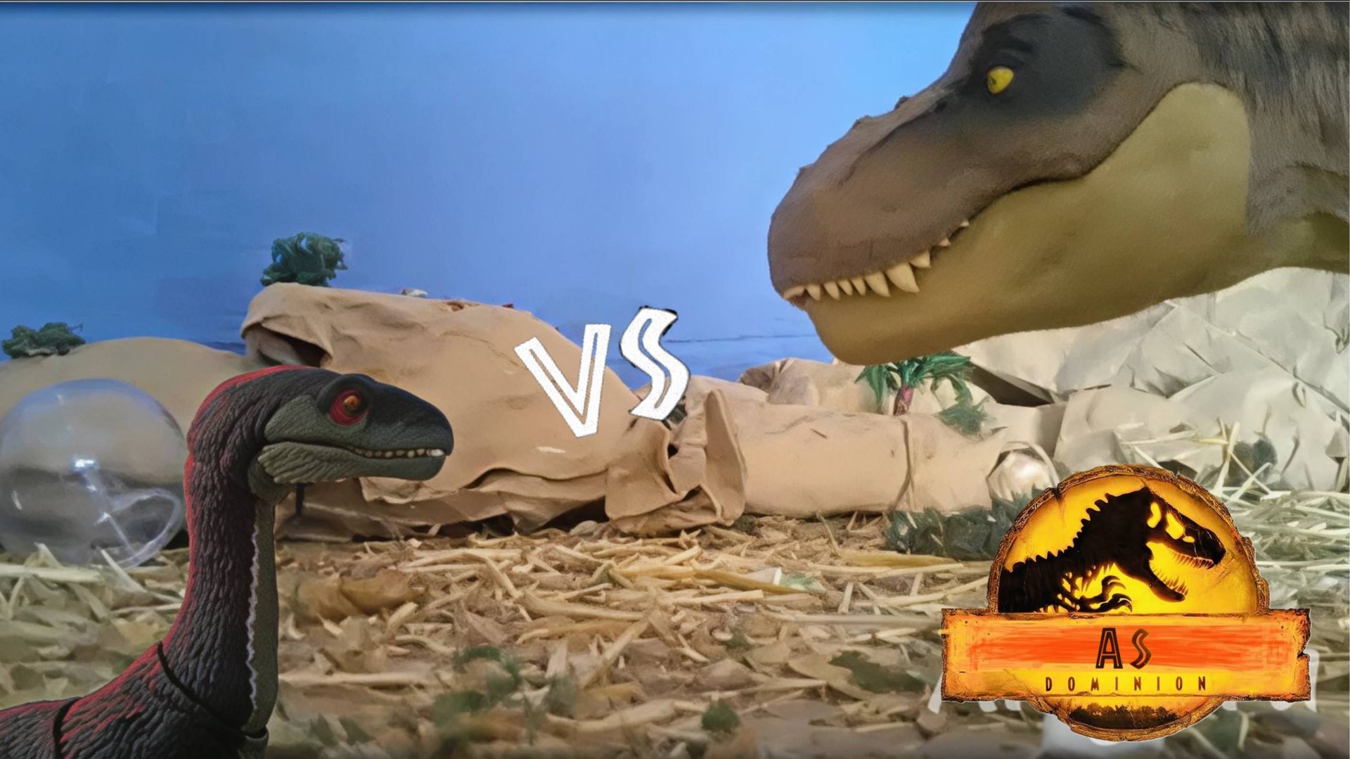 Jurassic world-Теризинозавр против тираннозавра рекса