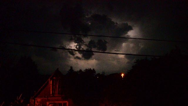 Мощная ночная гроза 13 июля 2016 года