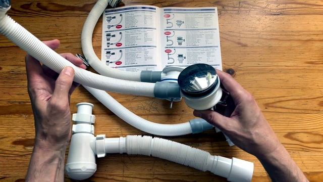 Серия сифонов и выпусков для раковин с внешним переливом.