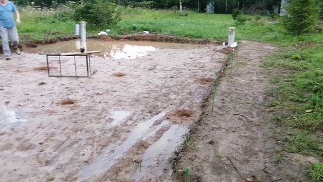 Залили первые сваи для дома! #12