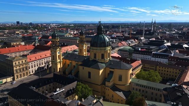 Мюнхен, Германия. Видео с дрона.