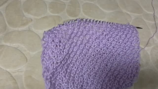 Узор спицами. Двойные рисинки