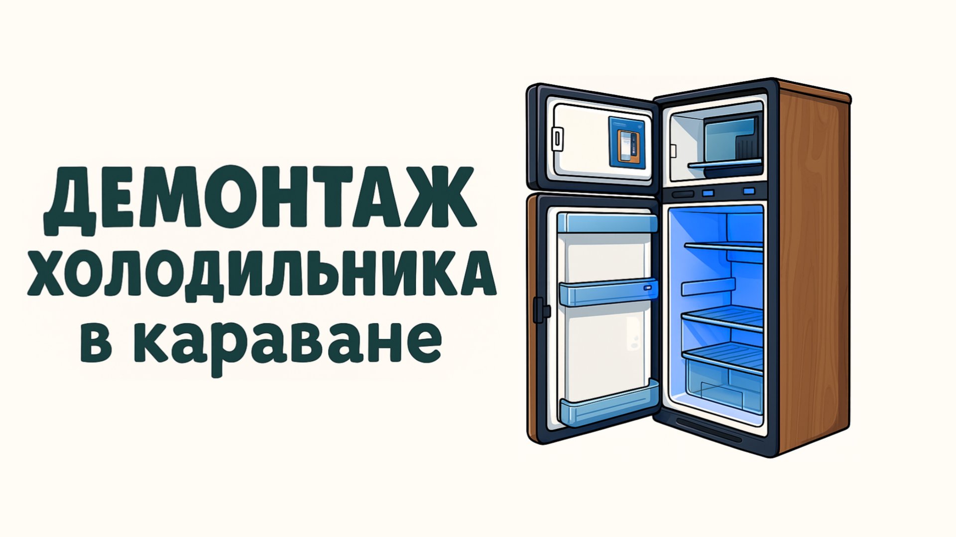 КАК ДЕМОНТИРОВАТЬ холодильник в караване / пошаговая инструкция