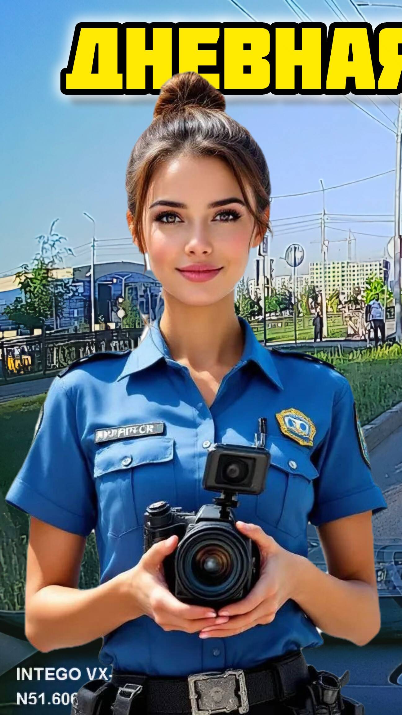 Видеорегистратор-зеркало с сигнатурным радар-детектором INTEGO VX-800MR, Дневная съемка #intego