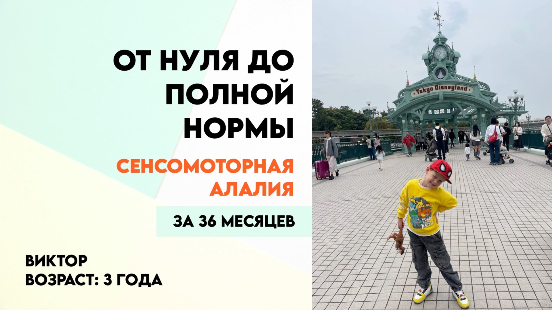 Сенсомоторная алалия - не аутизм. От 0 до полной возрастной нормы у мальчика 3-х лет за 36 месяцев.