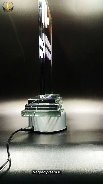 Награды из стекла со звездами и внутренней гравировкой арт.N101