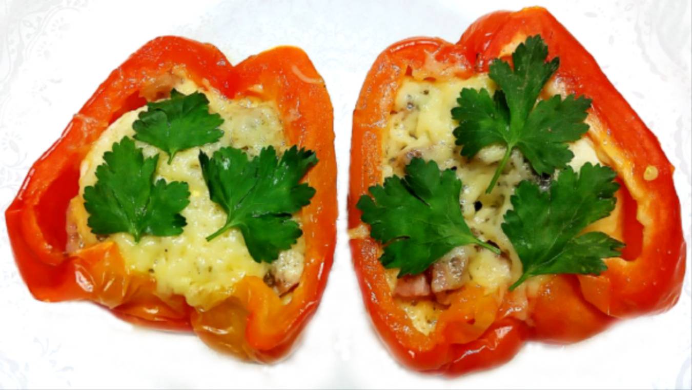 ЯИЧНИЦА в БОЛГАРСКОМ ПЕРЦЕ под СЫРОМ! Вкусный завтрак!