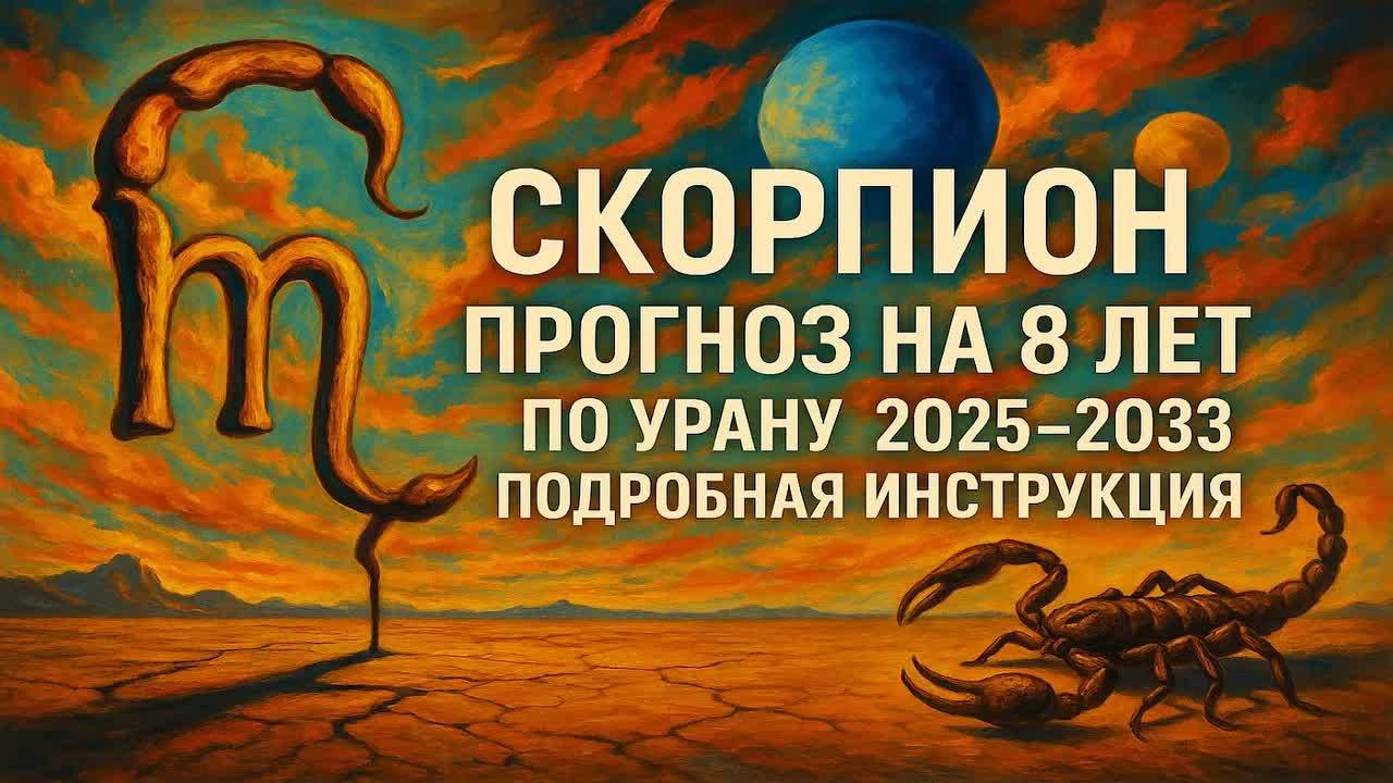 🦂 Скорпион и Уран 2025–2033: тебя ждёт мощная перезагрузка!