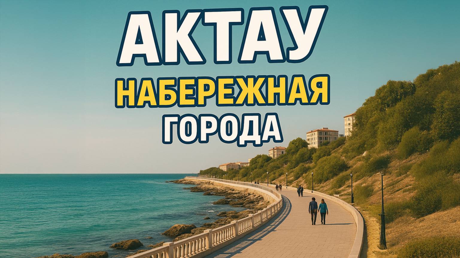 Набережная Актау Казахстан | Прогулка по набережной