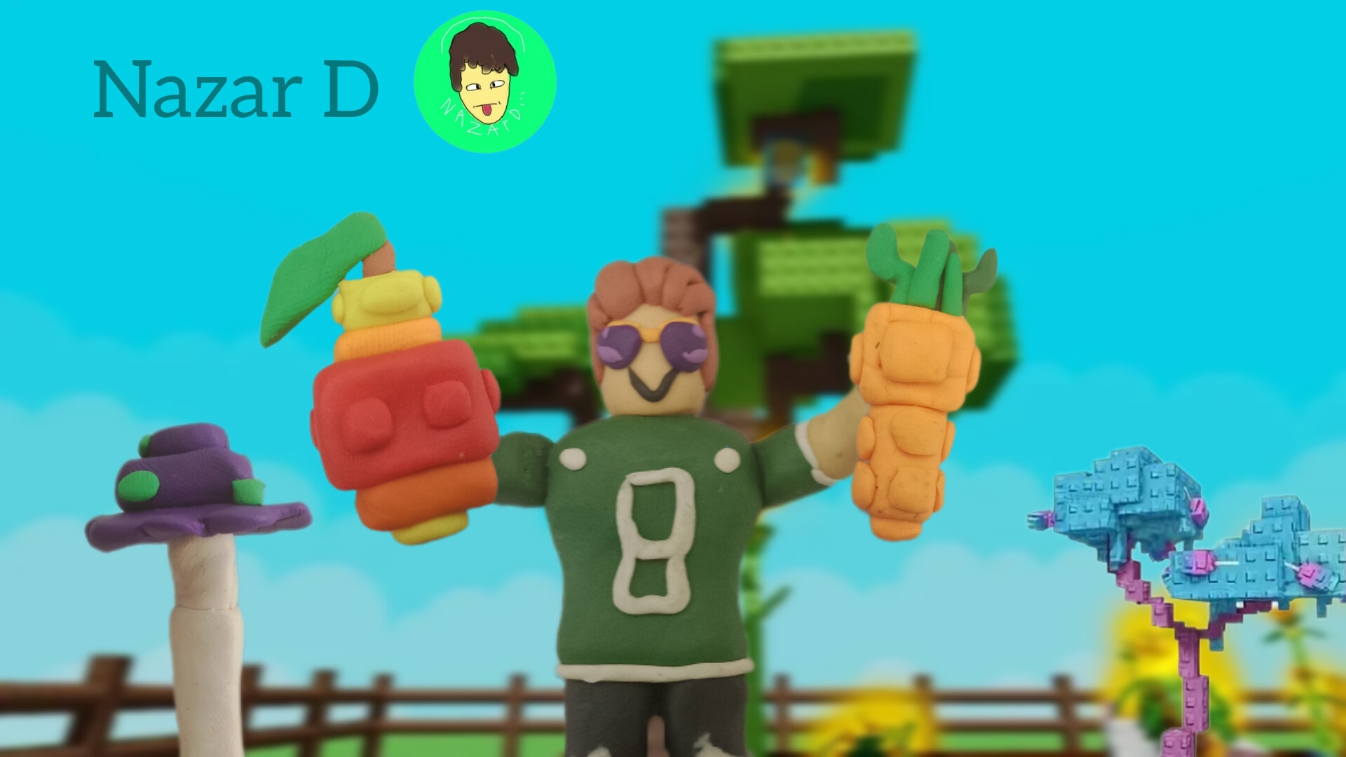 Лепка растений из игры🍅 Grow a Garden🍅/Манга Морковь и Мухомор.🍅Grow a Garden 🍅-🍅Вырасти сад🍅