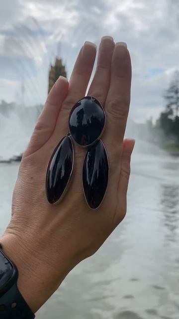 Ювелирный комплект с морионом