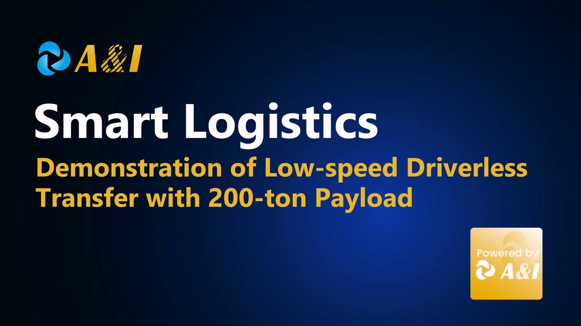Демонстрация низкоскоростной беспилотной транспортировки с грузом 200 тонн — На базе A&I