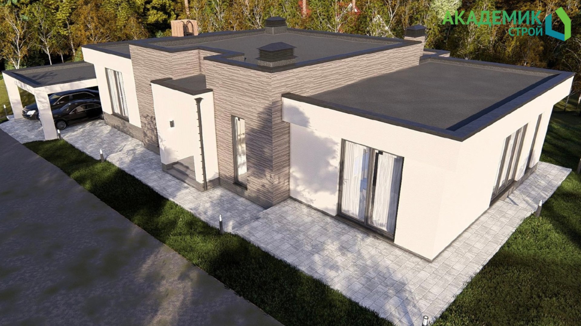 🏠 Проект одноэтажного дома 234 м² в современном стиле