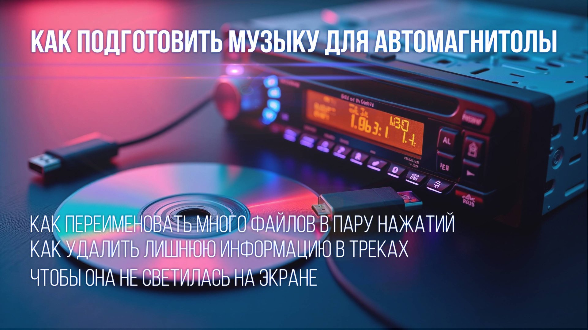 Как подготовить аудио файлы для автомагнитолы в машину