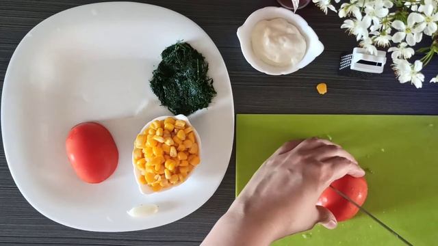 Лёгкий салат из простых продуктов/летний салат