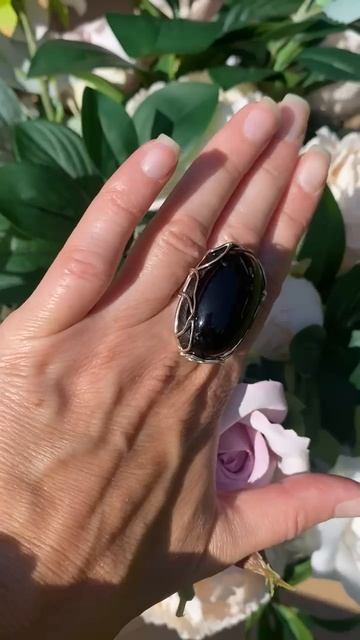 Кольцо с морионом