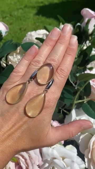 Кольцо и серьги с цитрином