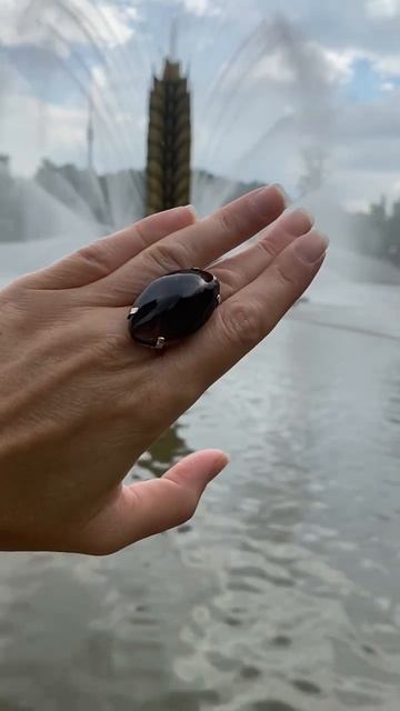 Перстень с морионом