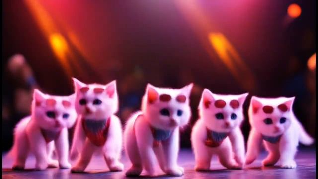 смешная группа котят в костюмах