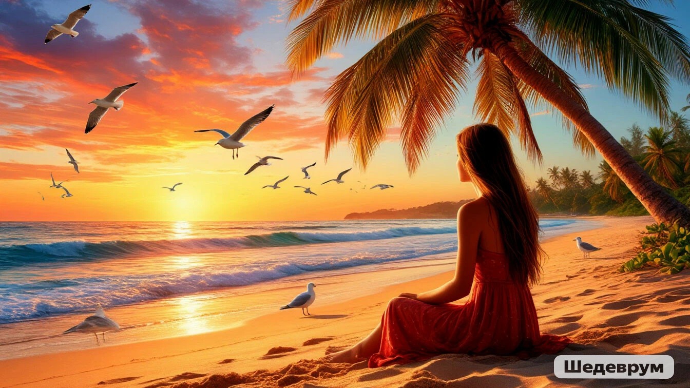 Шум волн моря, крики чаек и саксофон!