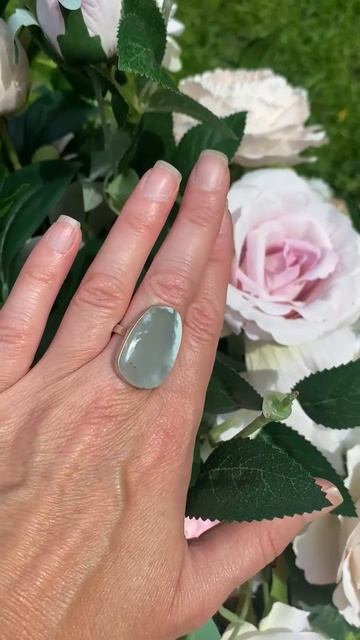 Кольцо с хризопразом