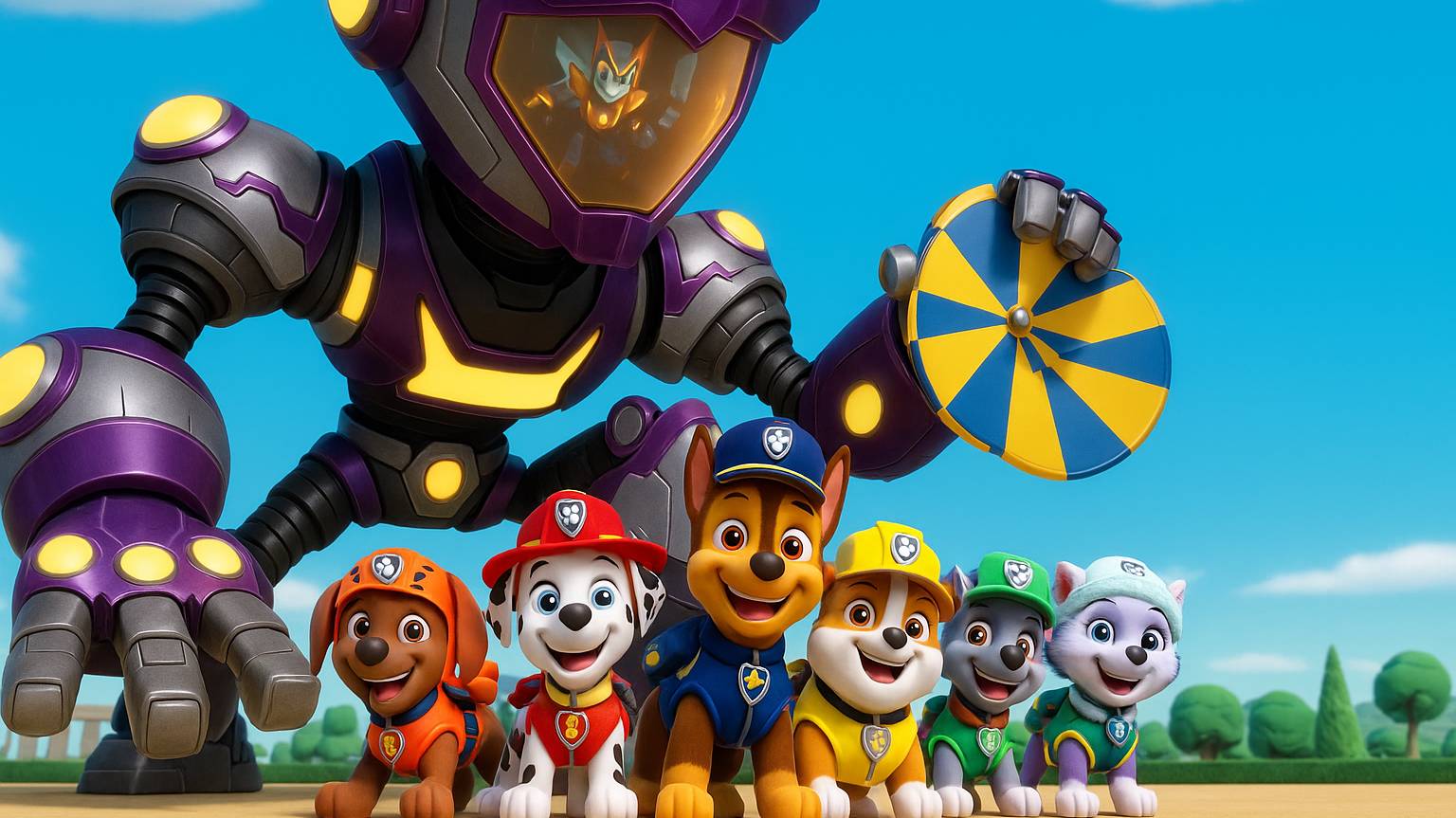 ЩЕНЯЧИЙ ПАТРУЛЬ ВСЯ КОМАНДА 🐾 НЕВЕРОЯТНОЕ СПАСЕНИЕ ГОРОДА ОТ РОБОТА! 😱 Игровой мультик. 7 серия