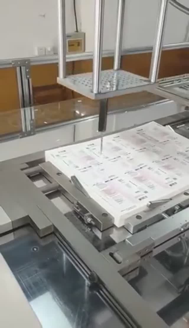 Выдавливание отверстий в бумажных заготовках и их извлечение из облоя на бланкировке RotoLINE-1080