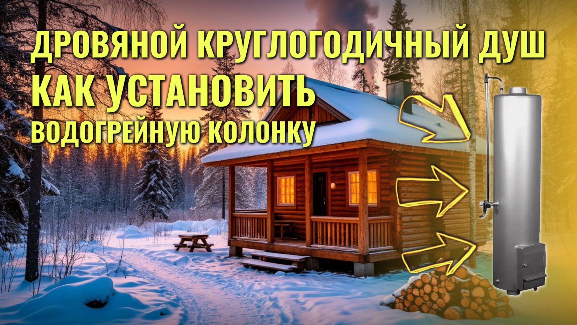 Как установить дровяную водогрейную колонку: горячая вода круглый год
