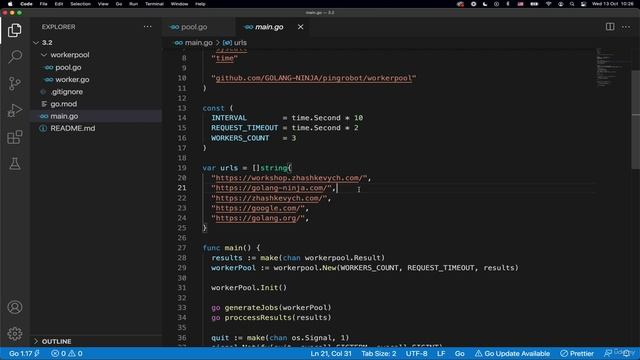 [SW.BAND] 23 - Ping робот с использованием Worker Pool Graceful Shutdown