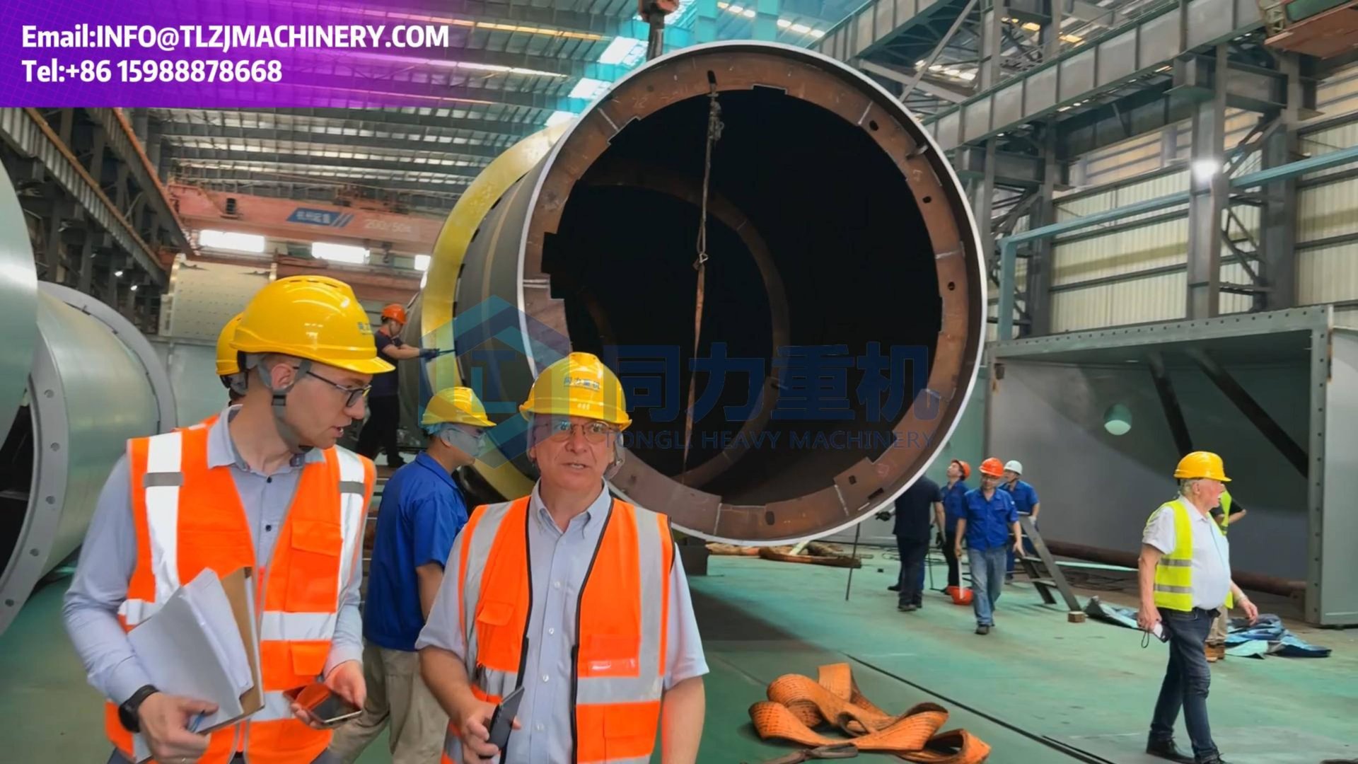 Линия по производству цемента производительностью 5000 тонн в сутки. Обжиг клинкера во вращающейся п