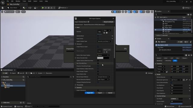 03 Character Import Settings