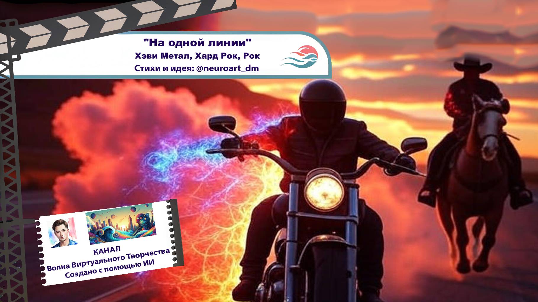"На одной линии" - Хэви Метал, Хард Рок, Байкерский Рок | (ИИ Музыка и Клип) @neuroart_dm