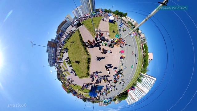 Добрянка 19.07.2025.День города. Вид с высоты птичьего полета на центральную площадь.